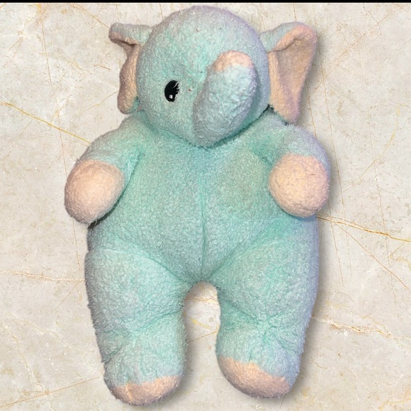 Ty | Toys | Vintage Ty Tylon Mint Green Elephant Plush Rattle Lovey 200 ...